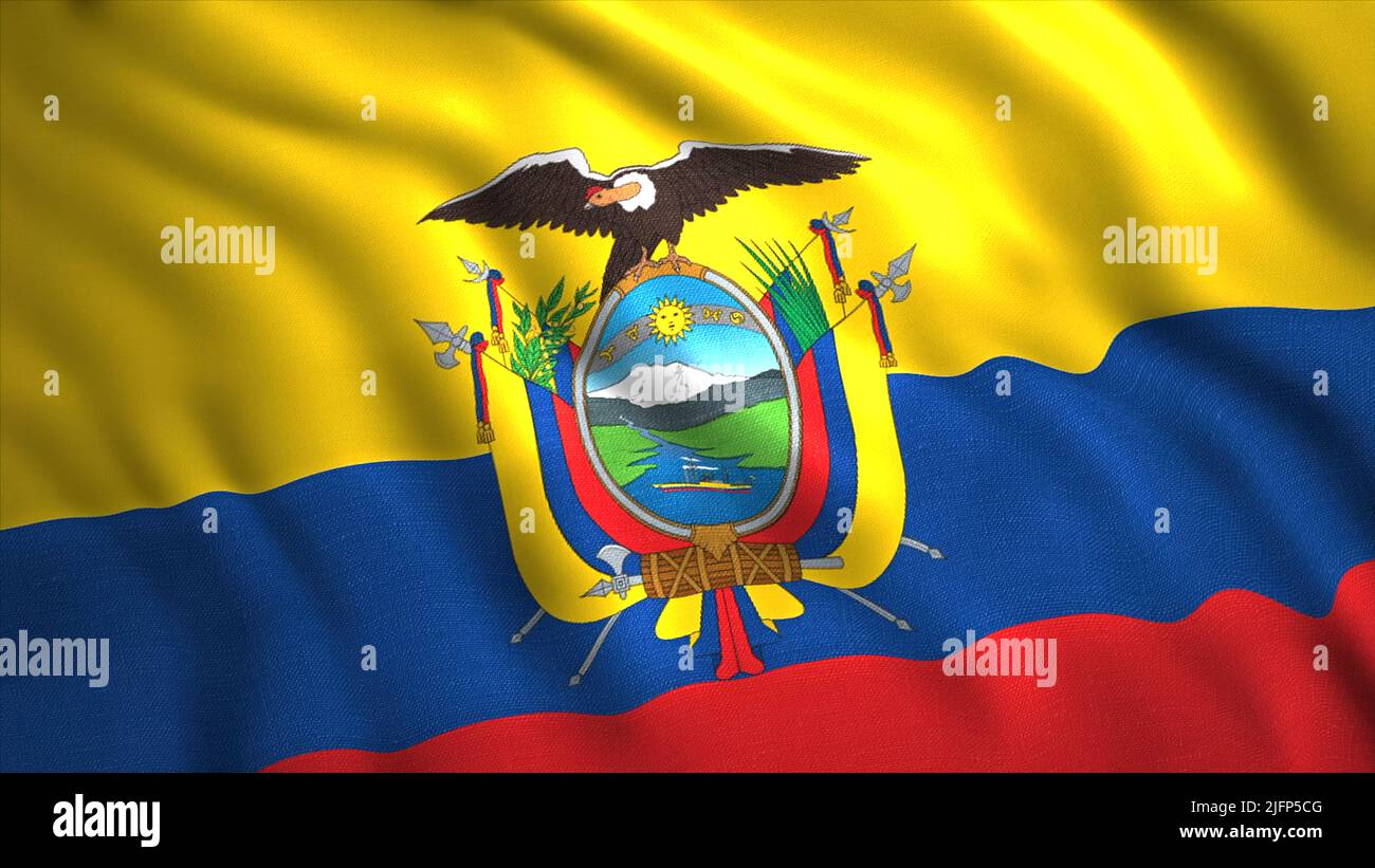 Animation with waving flag of country. Motion. Background with ...