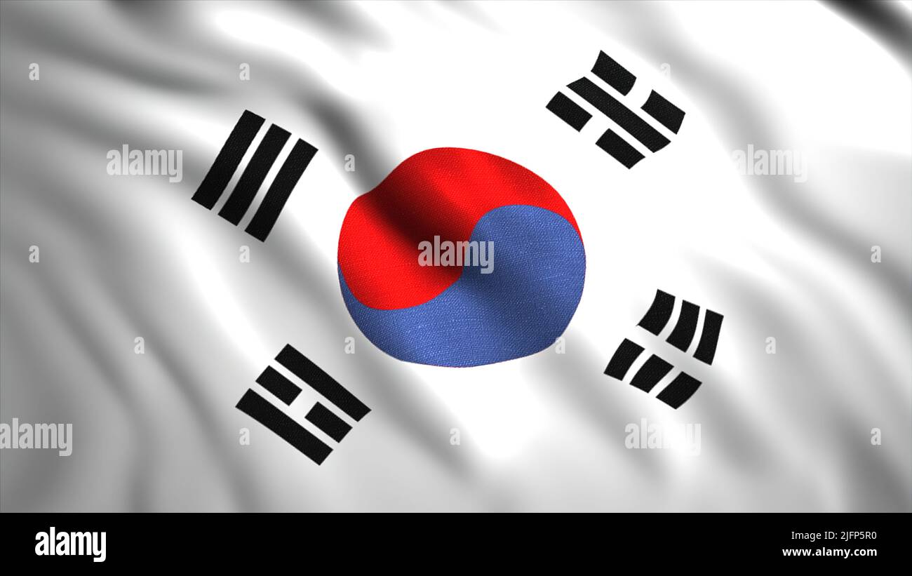 Background of waving flag of country. Motion. Close-up of beautiful ...