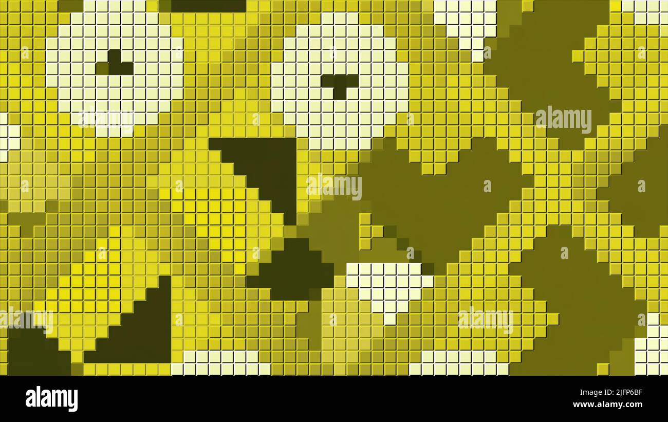 Moving geometric pattern of pixels. Motion. Pixel stylish animation ...
