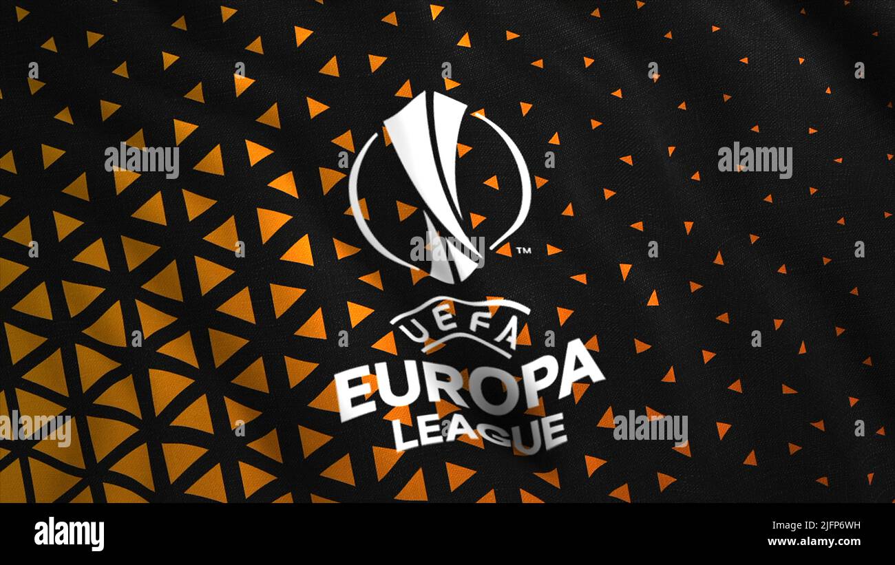 Animated 3d flag for UEFA. Motion. Stylish 3d flag for sports ...