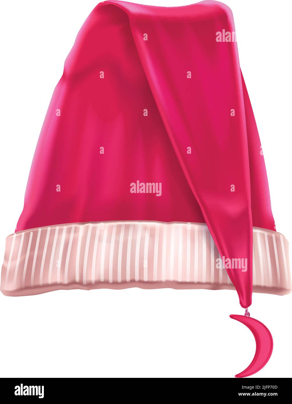 Sleeping hat realistic composition with isolated image of colorful ...