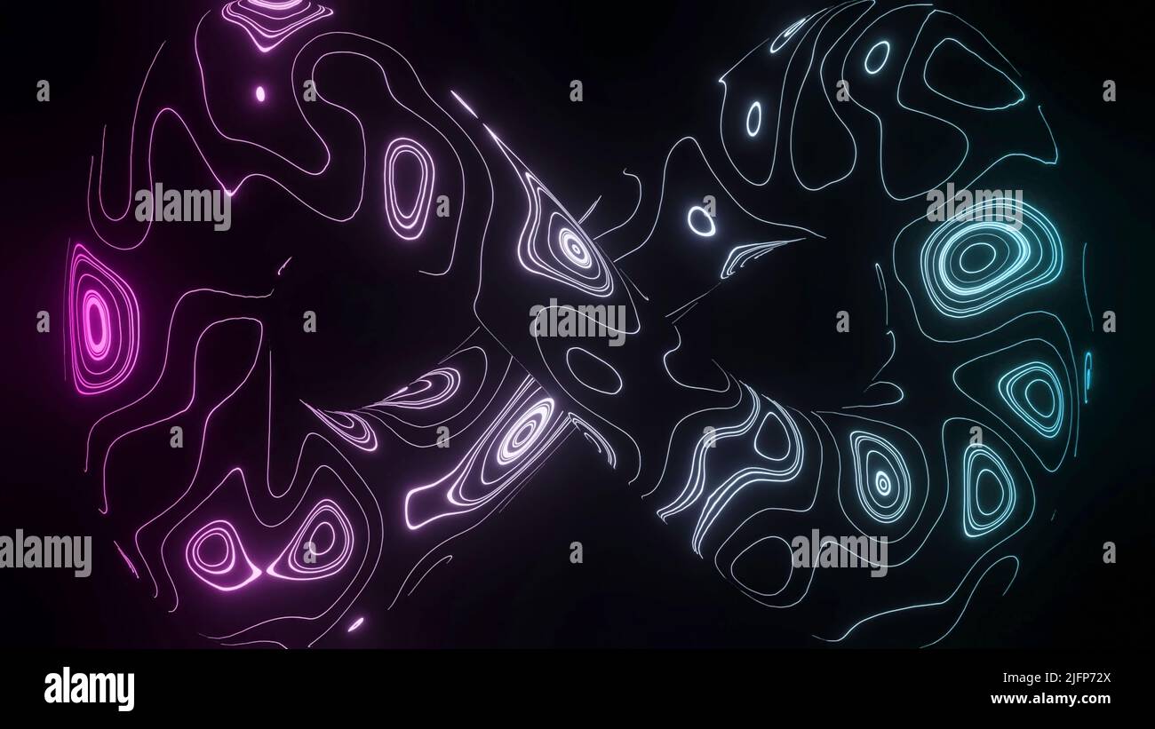 3d infinity sign with energy lines. Design. Twisted endless loop with ...