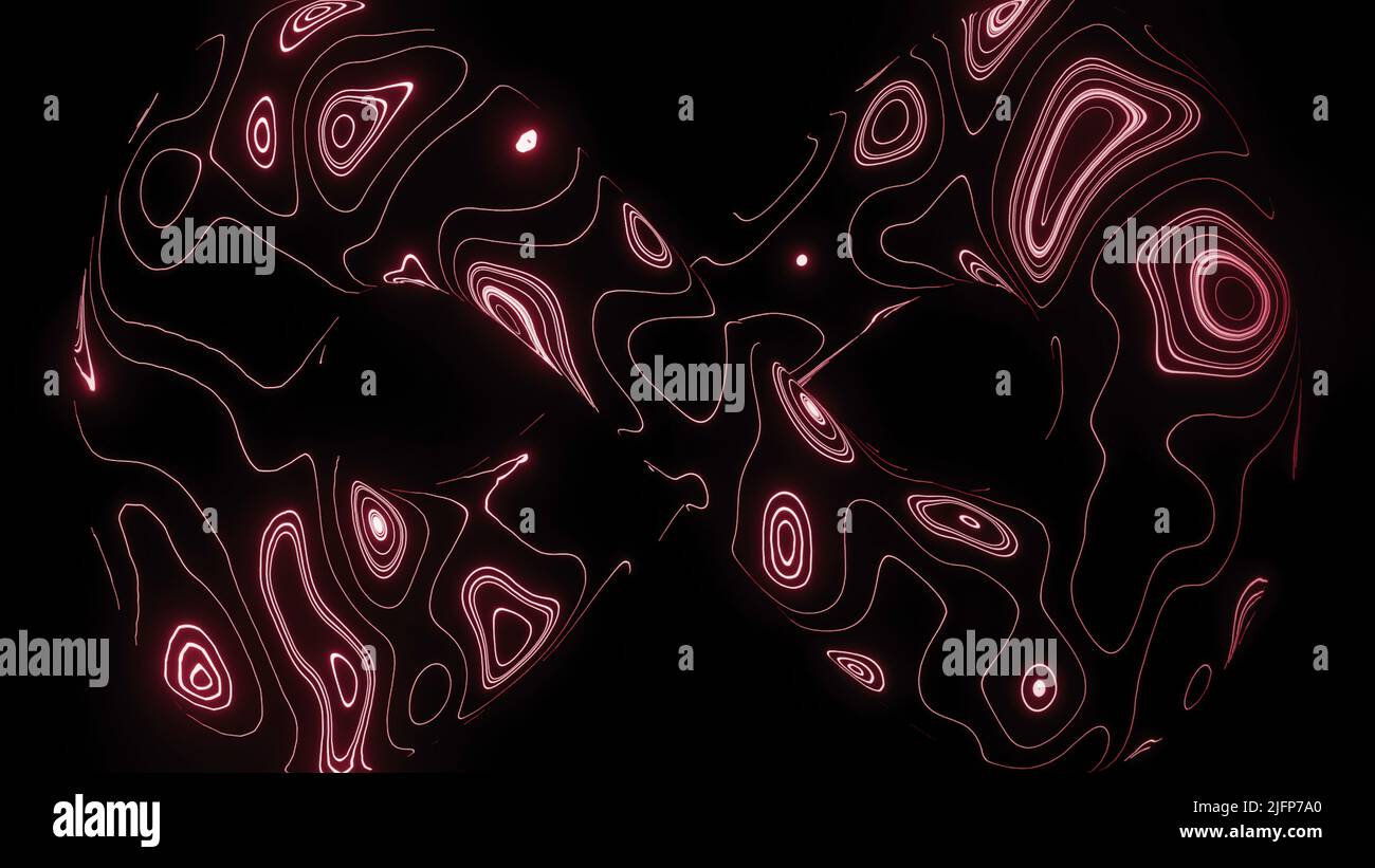 3d infinity sign with energy lines. Design. Twisted endless loop with ...