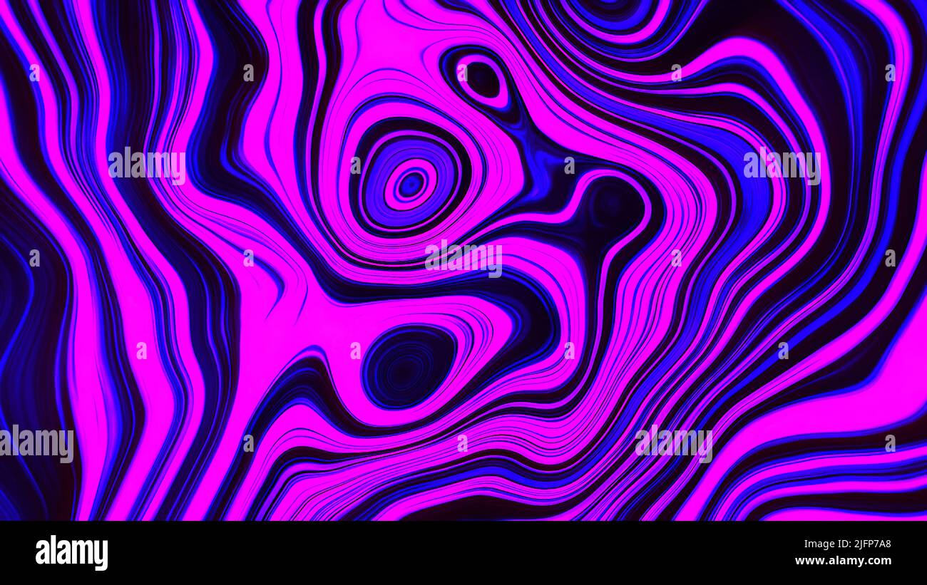 Animation with pattern of moving paint lines. Motion. Beautiful ...