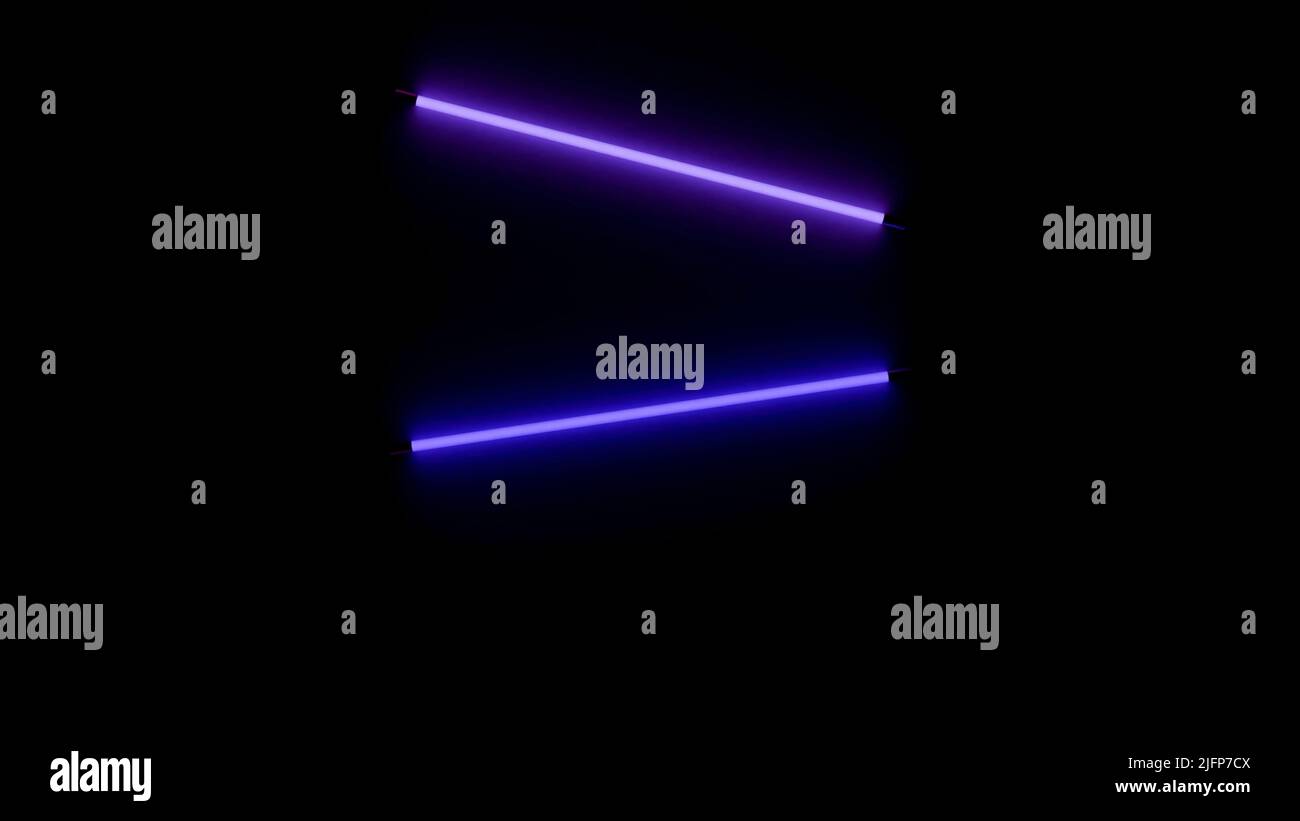 Moving neon lights. Design. Minimalistic animation with neon lights ...