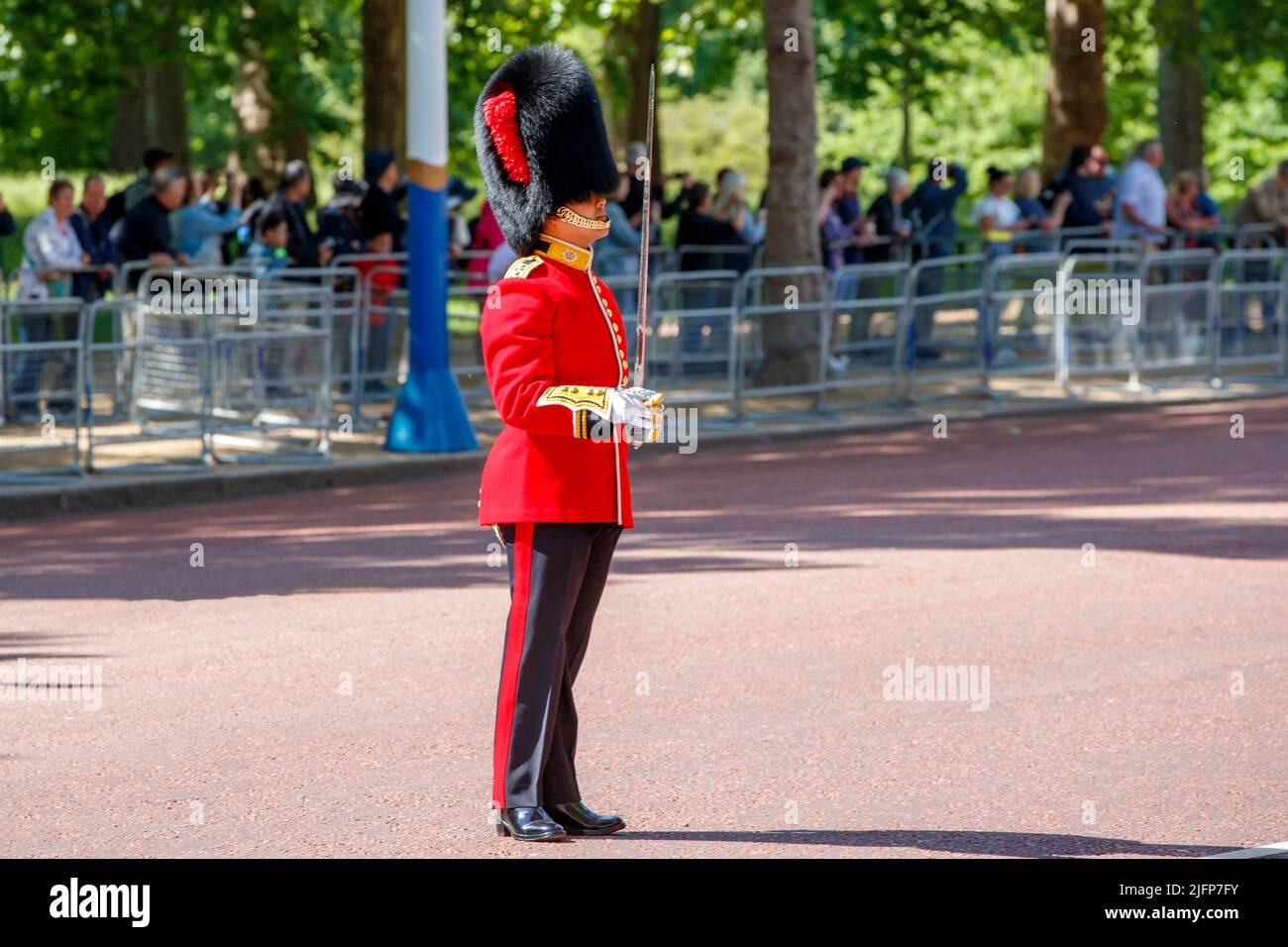 Coldstream Guards Lieutenant at Trooping the Colour, Colonel’s Review ...
