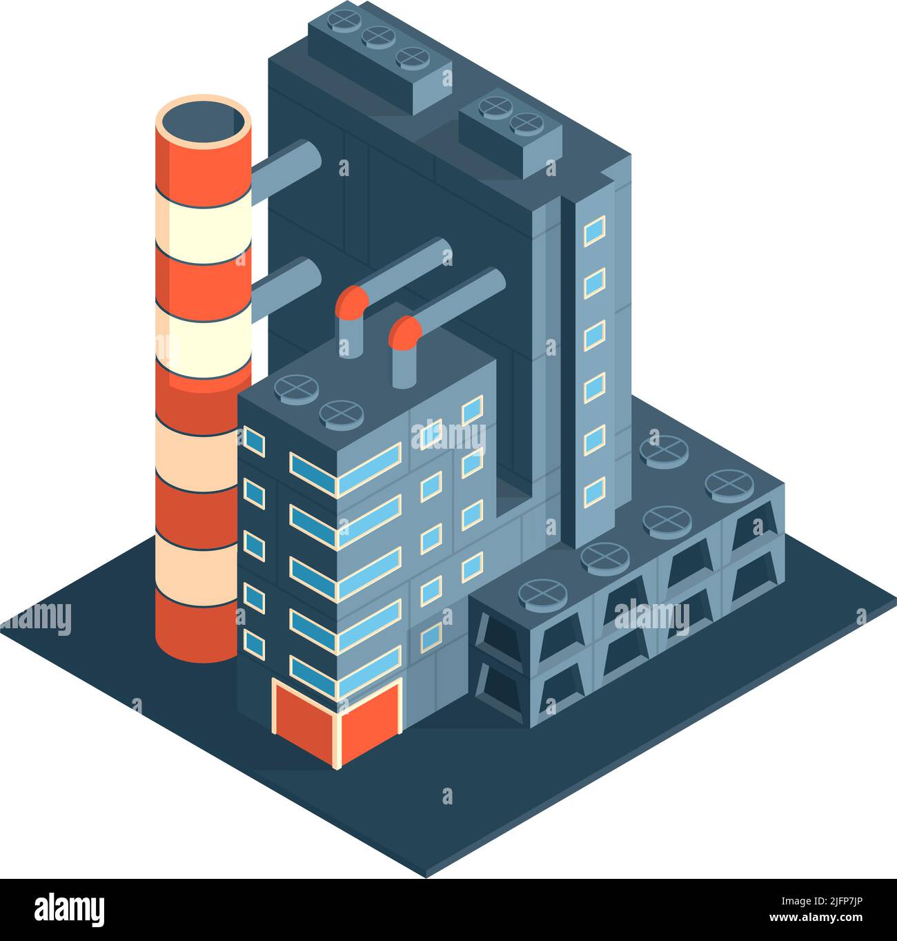 3d Modern Factory Buildings