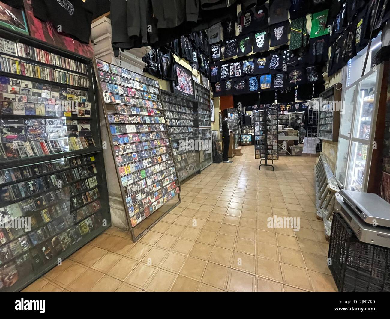 Rock music record store in Victoria de Durango, Durango Mexico. Vinyl ...