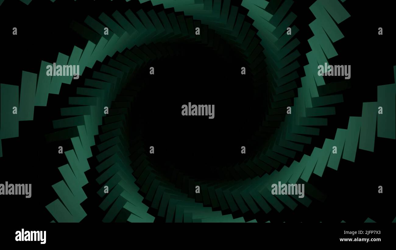 A long corridor. Design. Large corridors with tints of green and purple ...