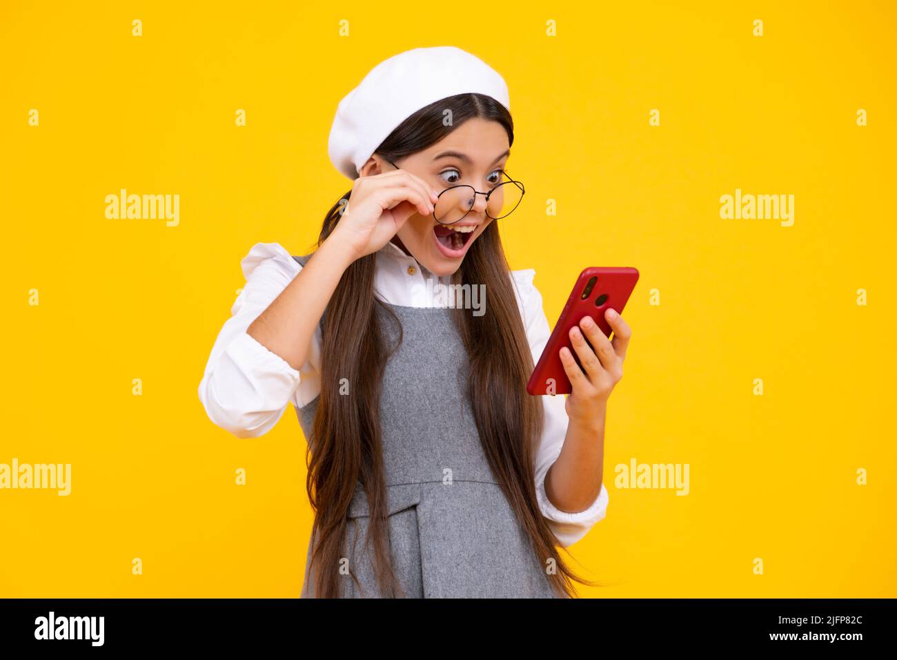 Teenager child using mobile phone, chatting on web. Mobile app for ...