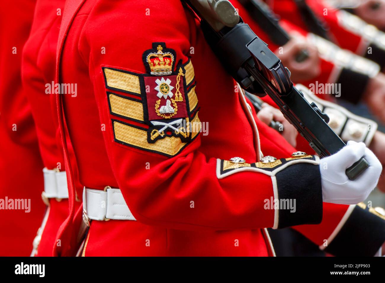 Scots guards trooping colour in hi-res stock photography and images - Alamy
