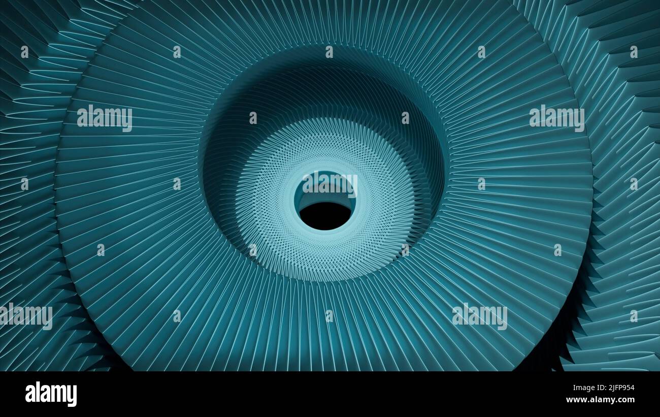 Abstract art monochromatic animation of concentric circles looking like ...