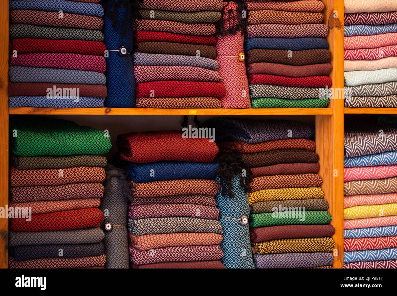 Examples of colorful fabric of various color and pattern Stock Photo ...