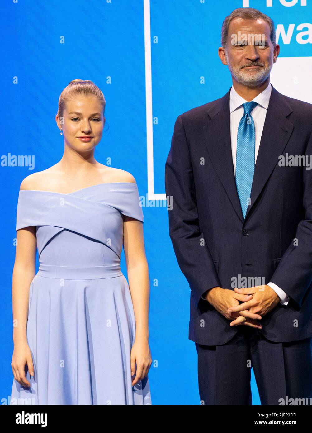 Barcelona, Spain - 4 Jul 2022, King Felipe VI with Crown Princess ...