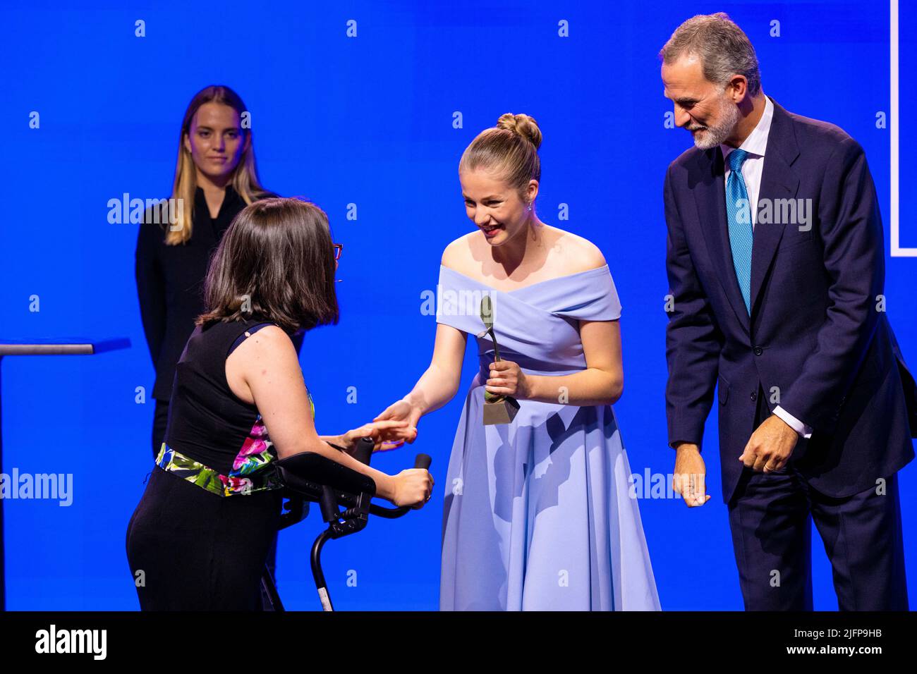 Barcelona, Spain - 4 Jul 2022, King Felipe VI with Crown Princess ...
