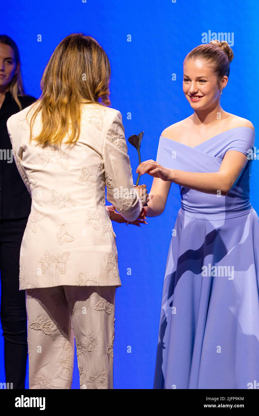 Barcelona, Spain - 4 Jul 2022, Crown Princess Leonor of Spain attending ...