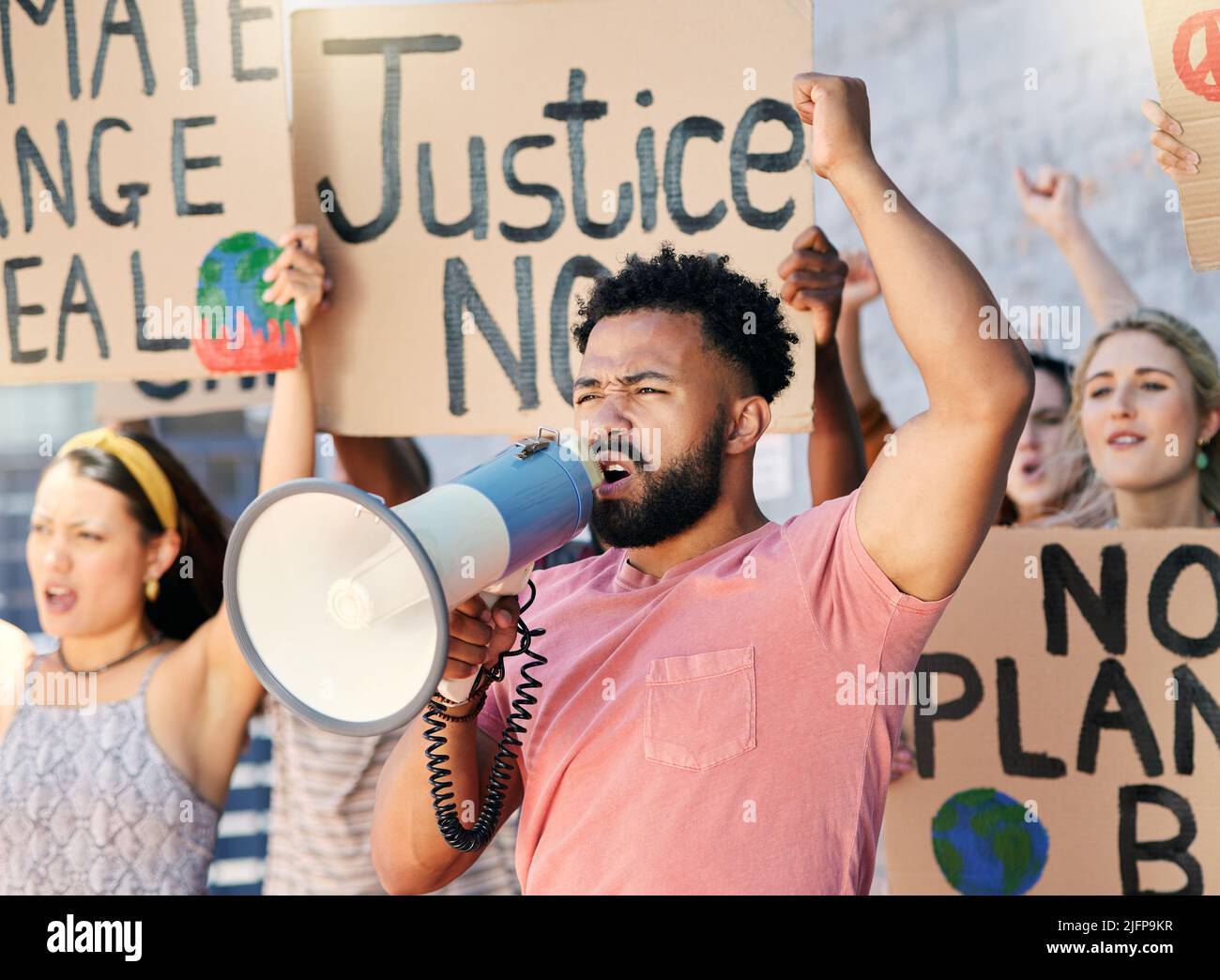 You have to fight for justice. Cropped shot of a group of young people ...