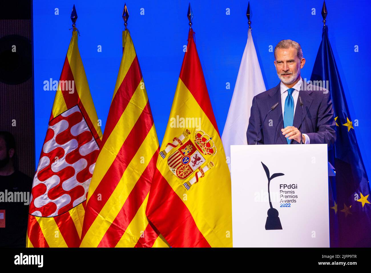 Barcelona, Spain - 4 Jul 2022, King Felipe VI of Spain attending 2022 ...