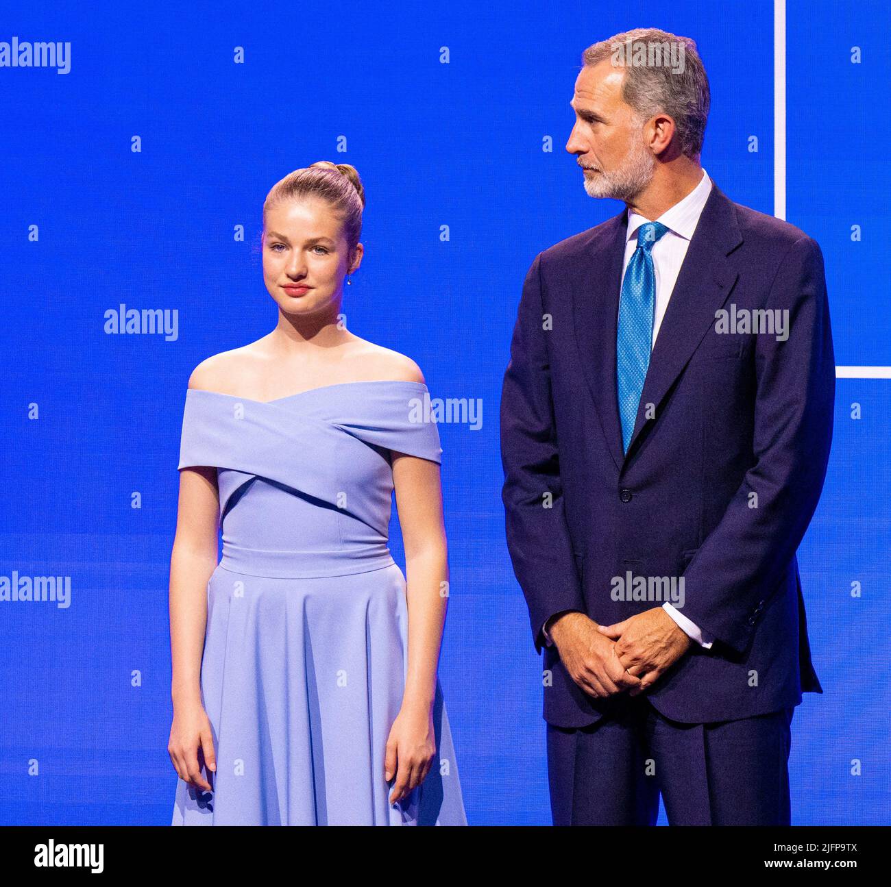Barcelona, Spain - 4 Jul 2022, King Felipe VI with Crown Princess ...