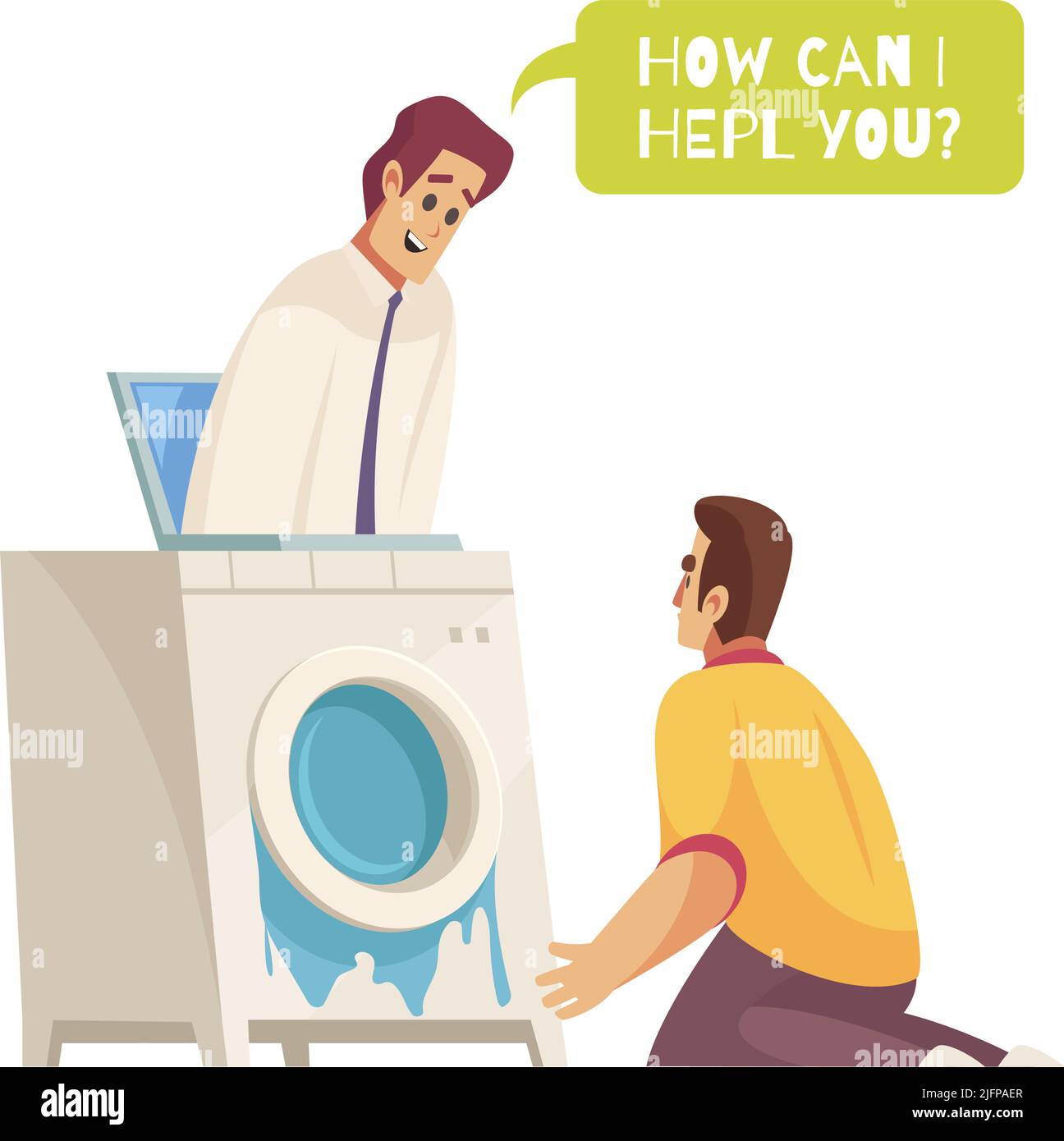 Washing machine out of service Stock Vector Images - Alamy