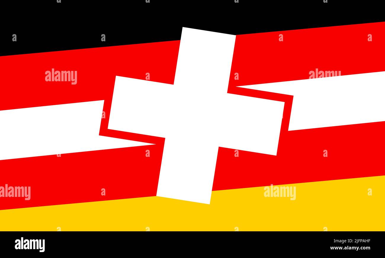 Top view of flag Austria and Germany Switzerland. Austrian travel and ...