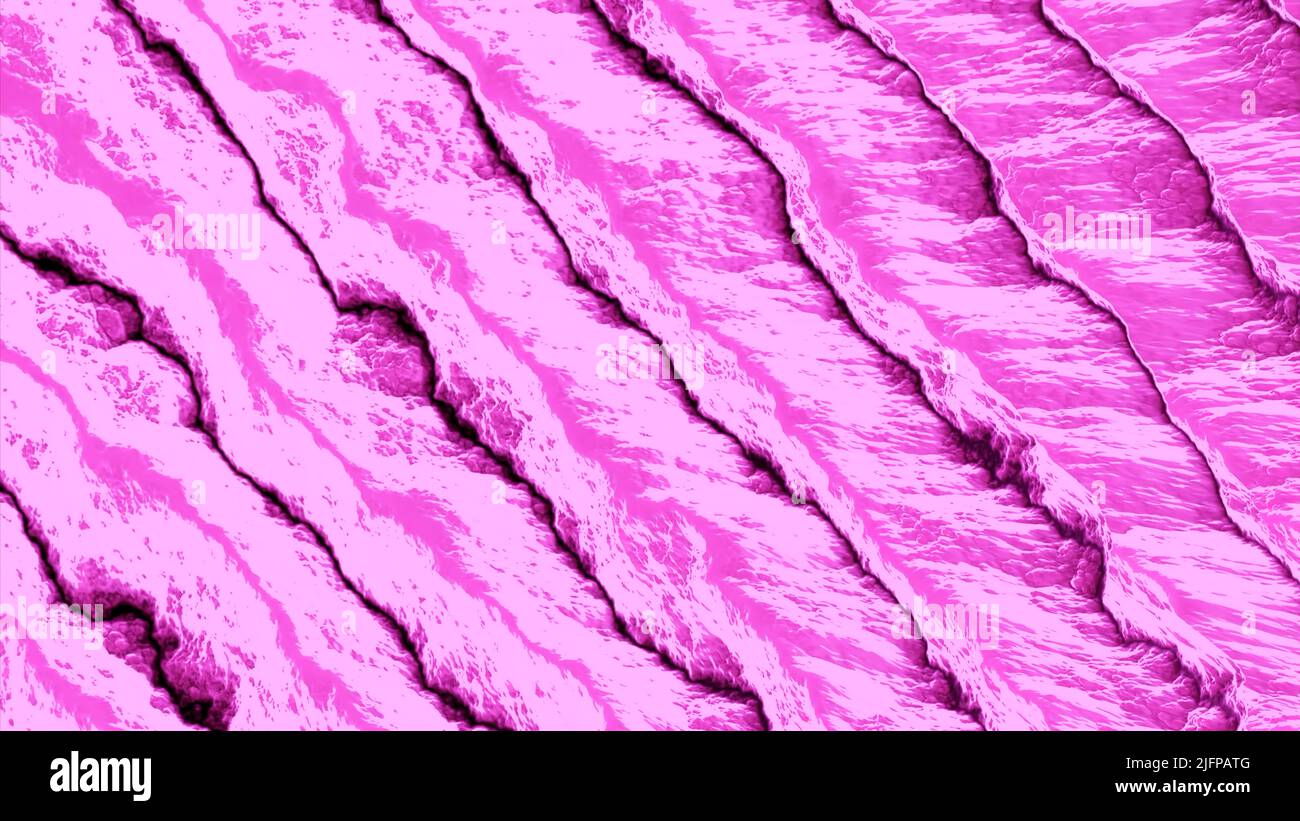 Abstract rotating pink curved flats tripes. Design. Spinning pink ...