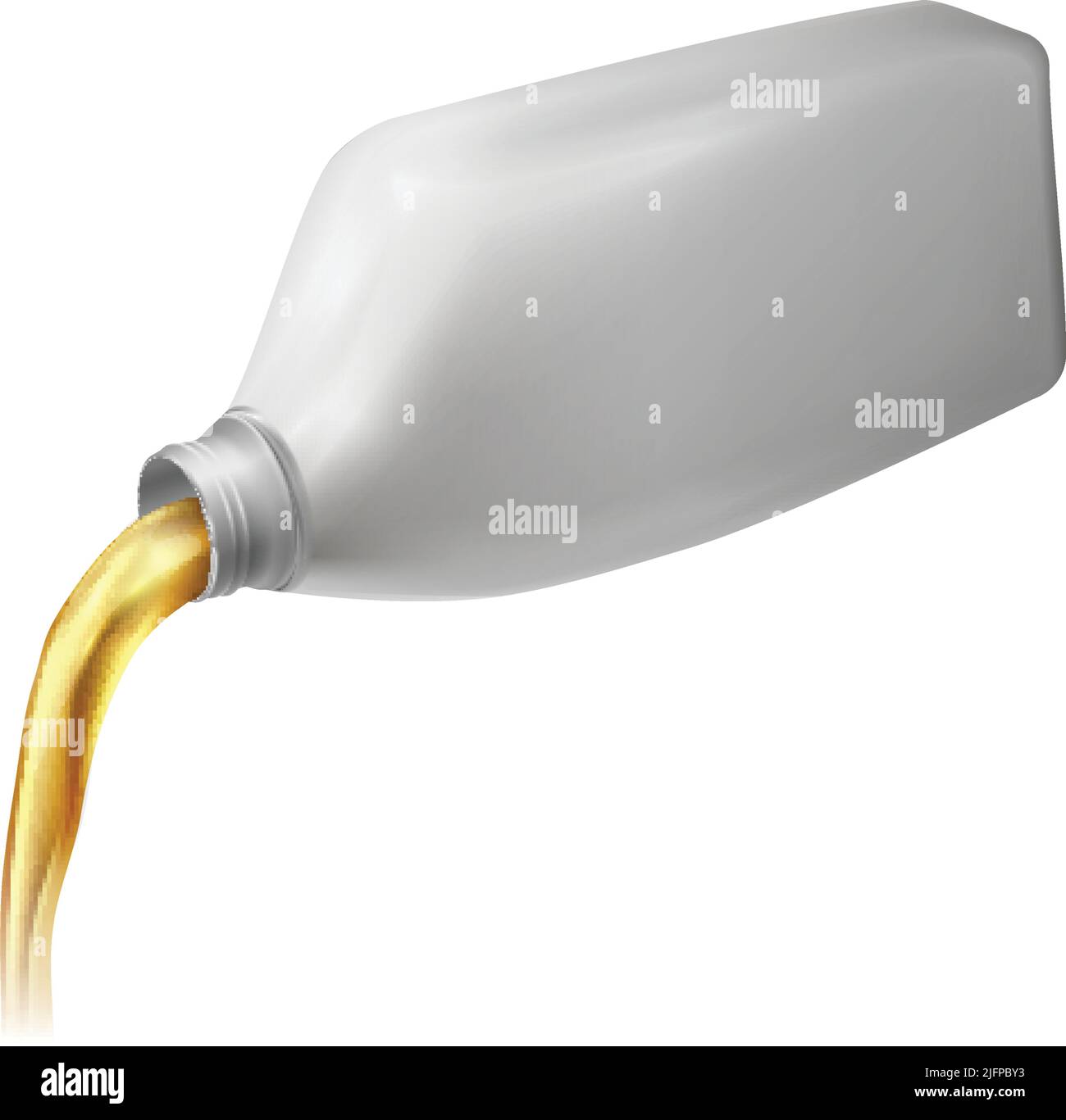 Engine oil advertising realistic composition with isolated image of ...