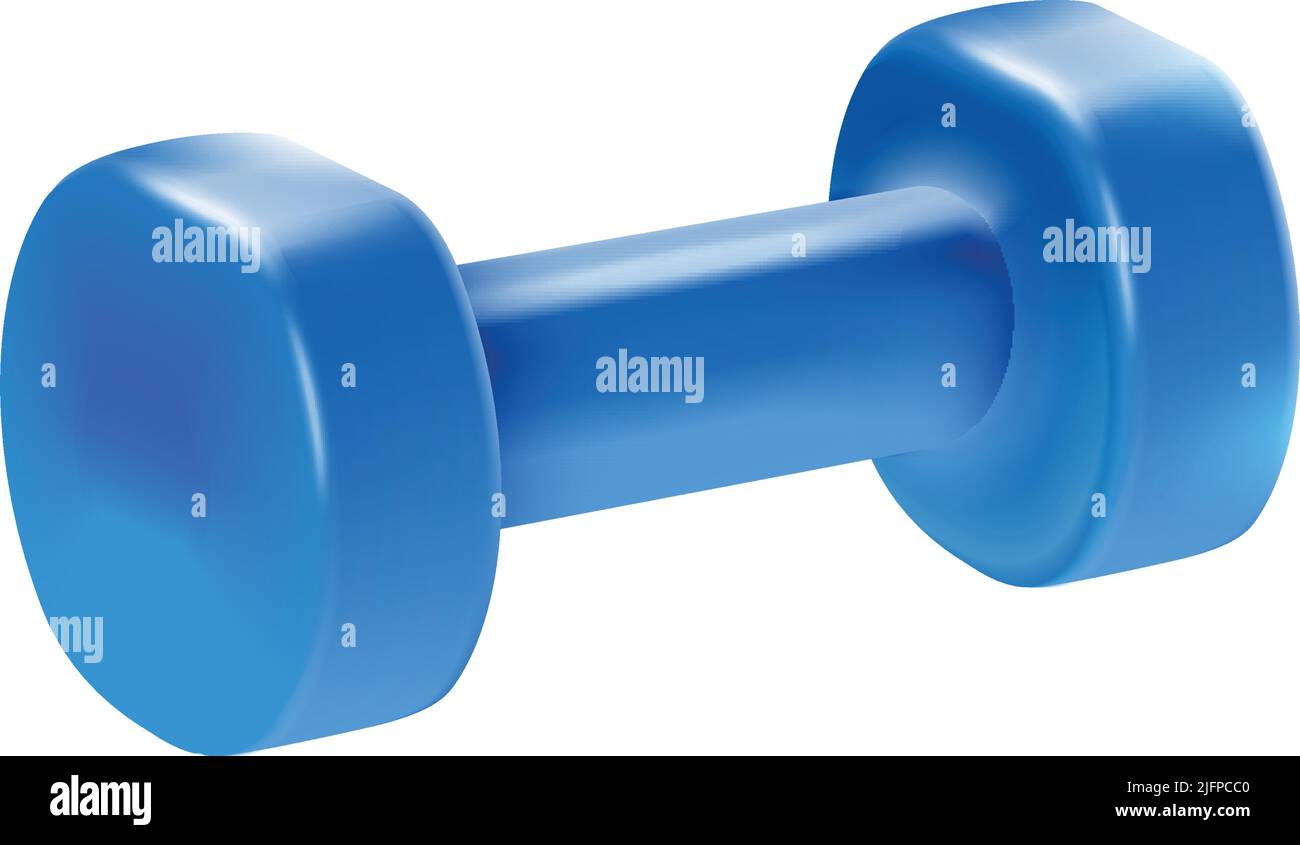 Barbells dumbbells fitness realistic composition with isolated image of ...
