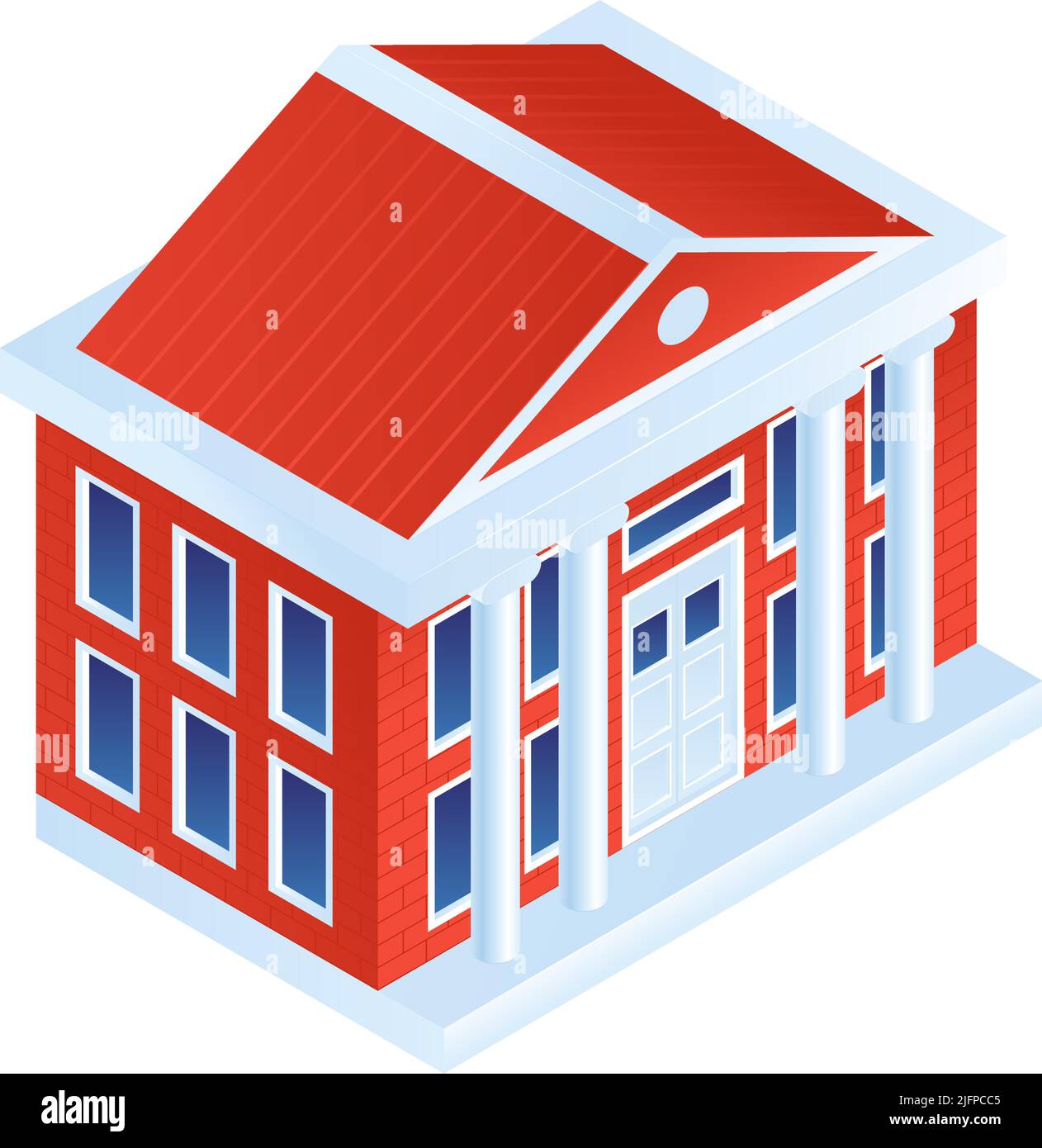 Isometric graduation diploma academic composition with isolated image ...