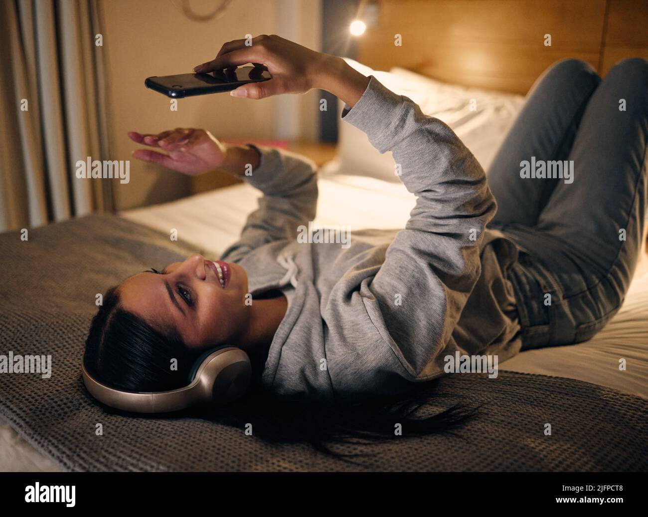 I couldnt sleep.... Cropped shot of an attractive young woman making a ...