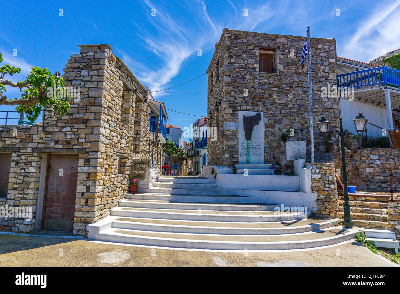 Beautiful scenery from the old village Chora, Alonissos island Greece ...