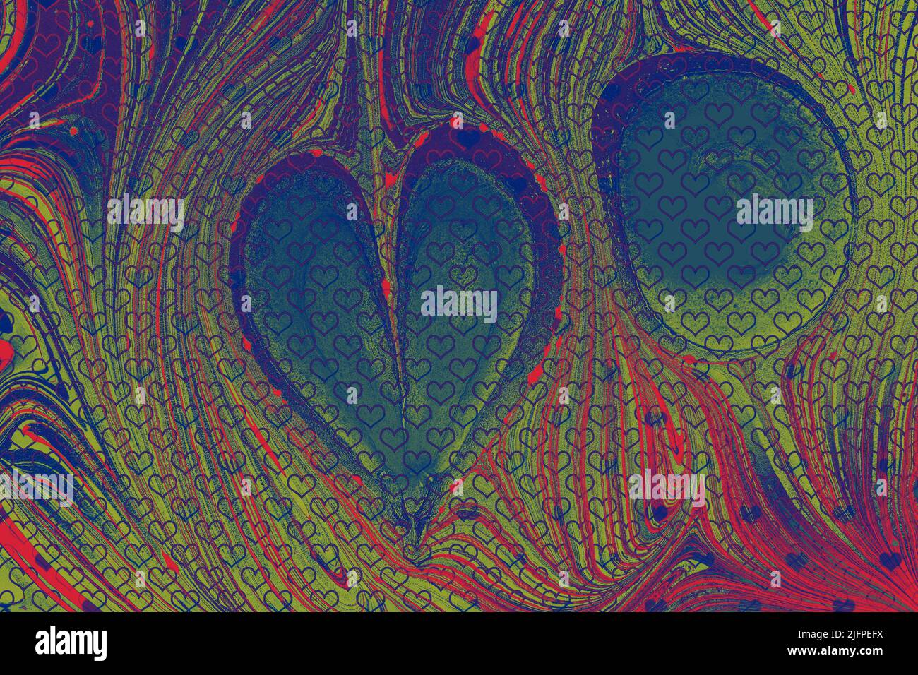 Abstract picture of the heart. Creative marbling heart pattern ...