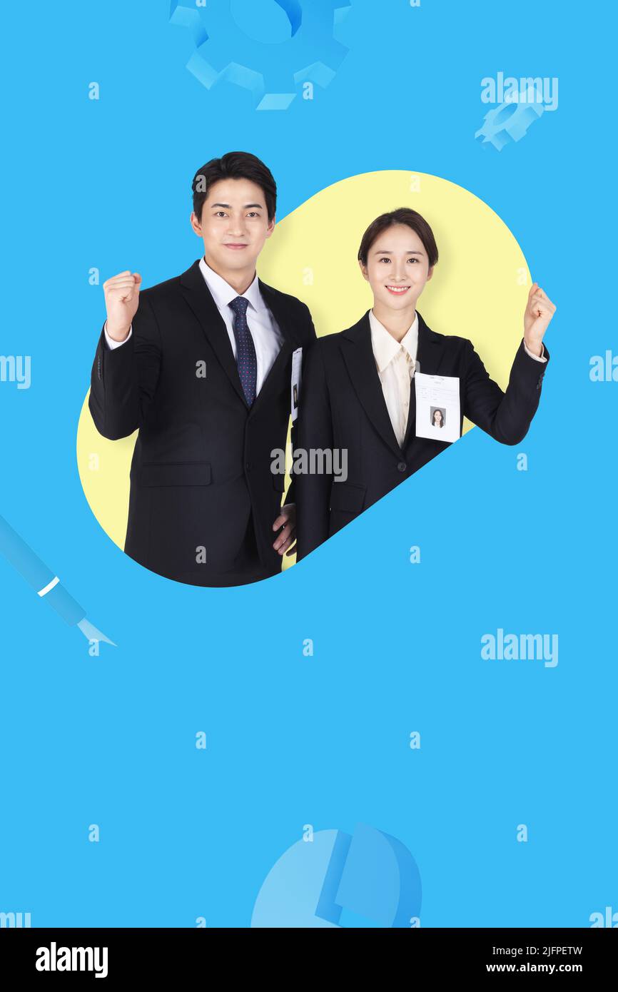 job matching support project poster for young generations with Korean ...