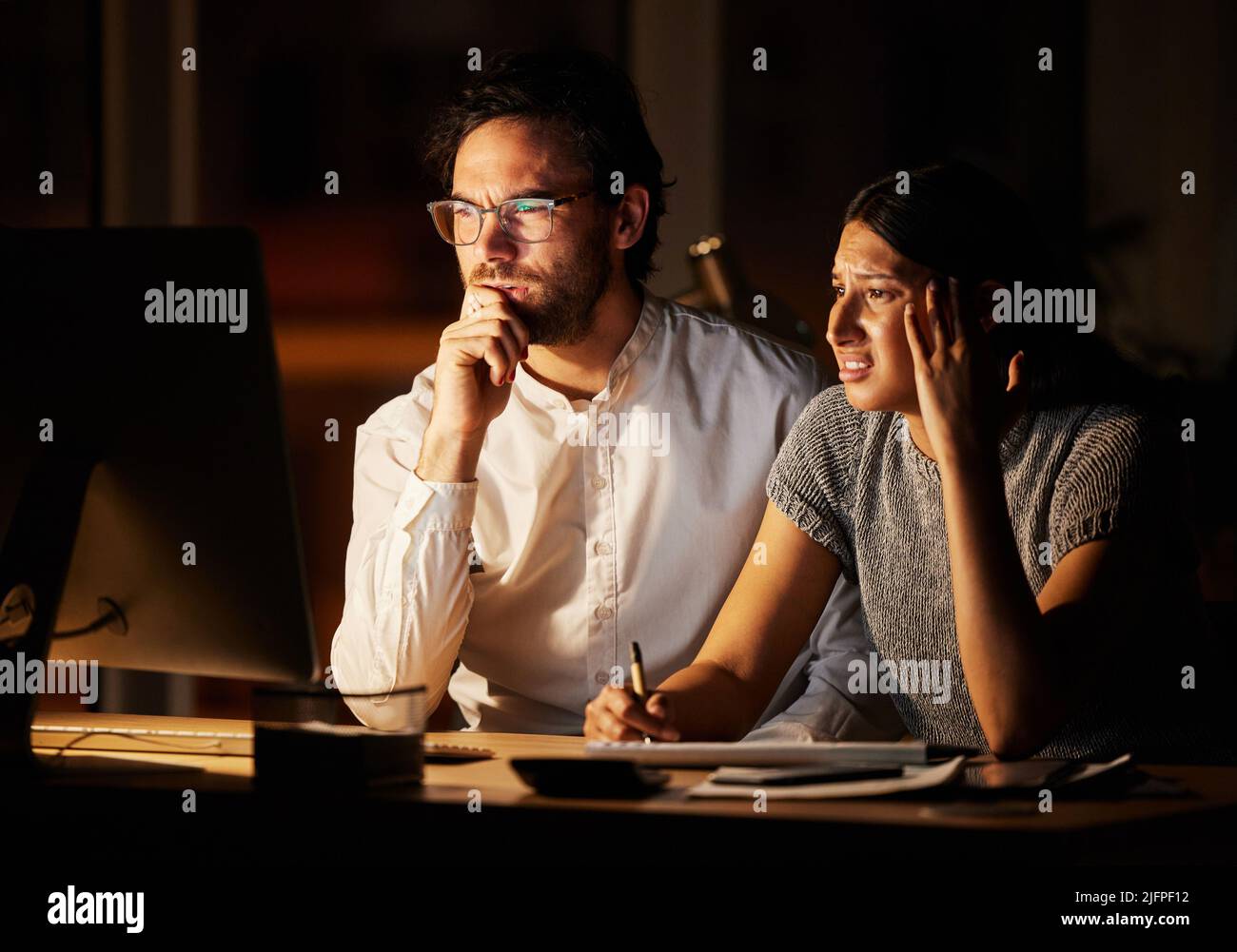 Man woman confused office worker hi-res stock photography and images ...