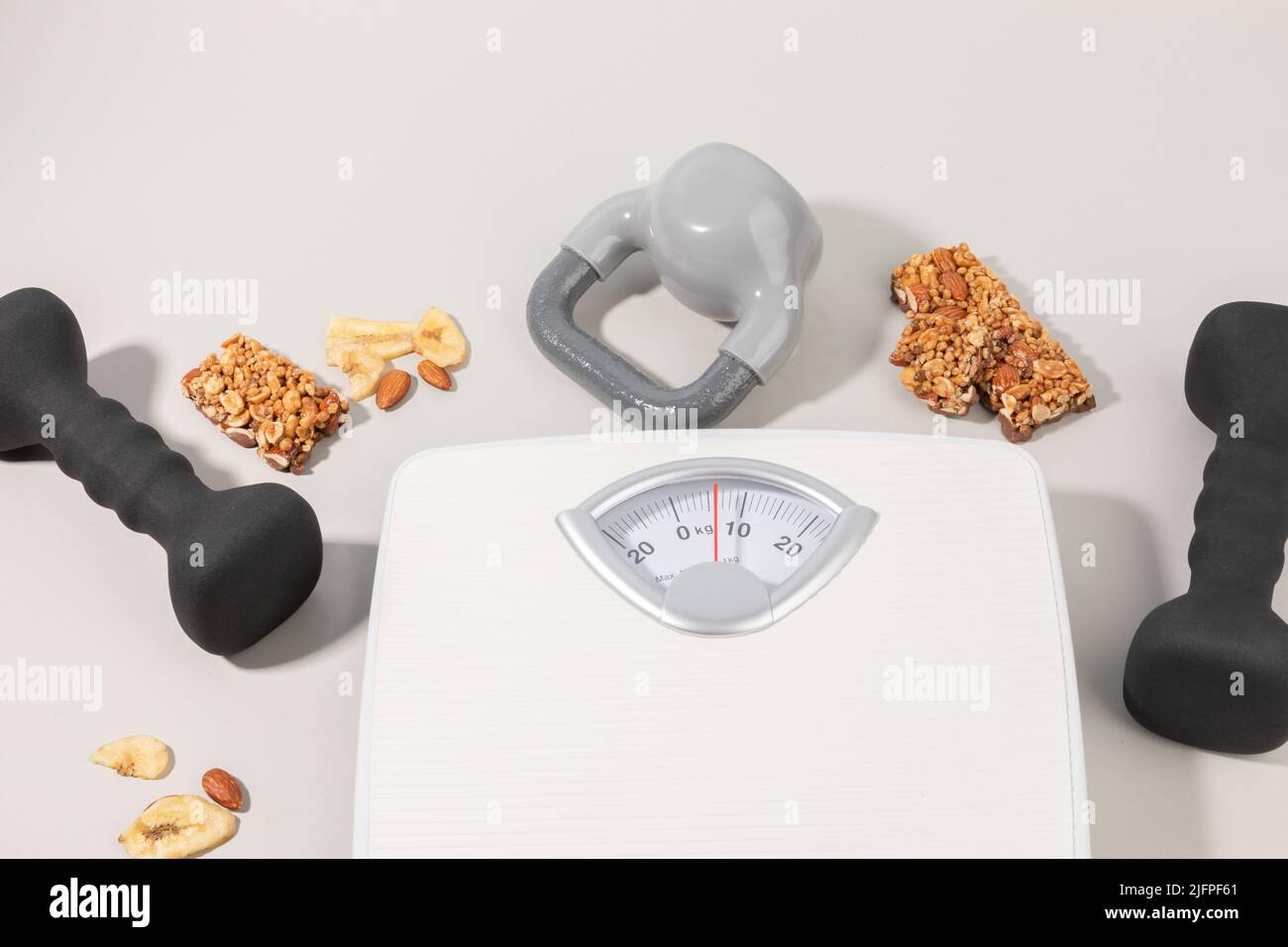 home indoor fitness exercise equipment dumbbells and tape measure ...