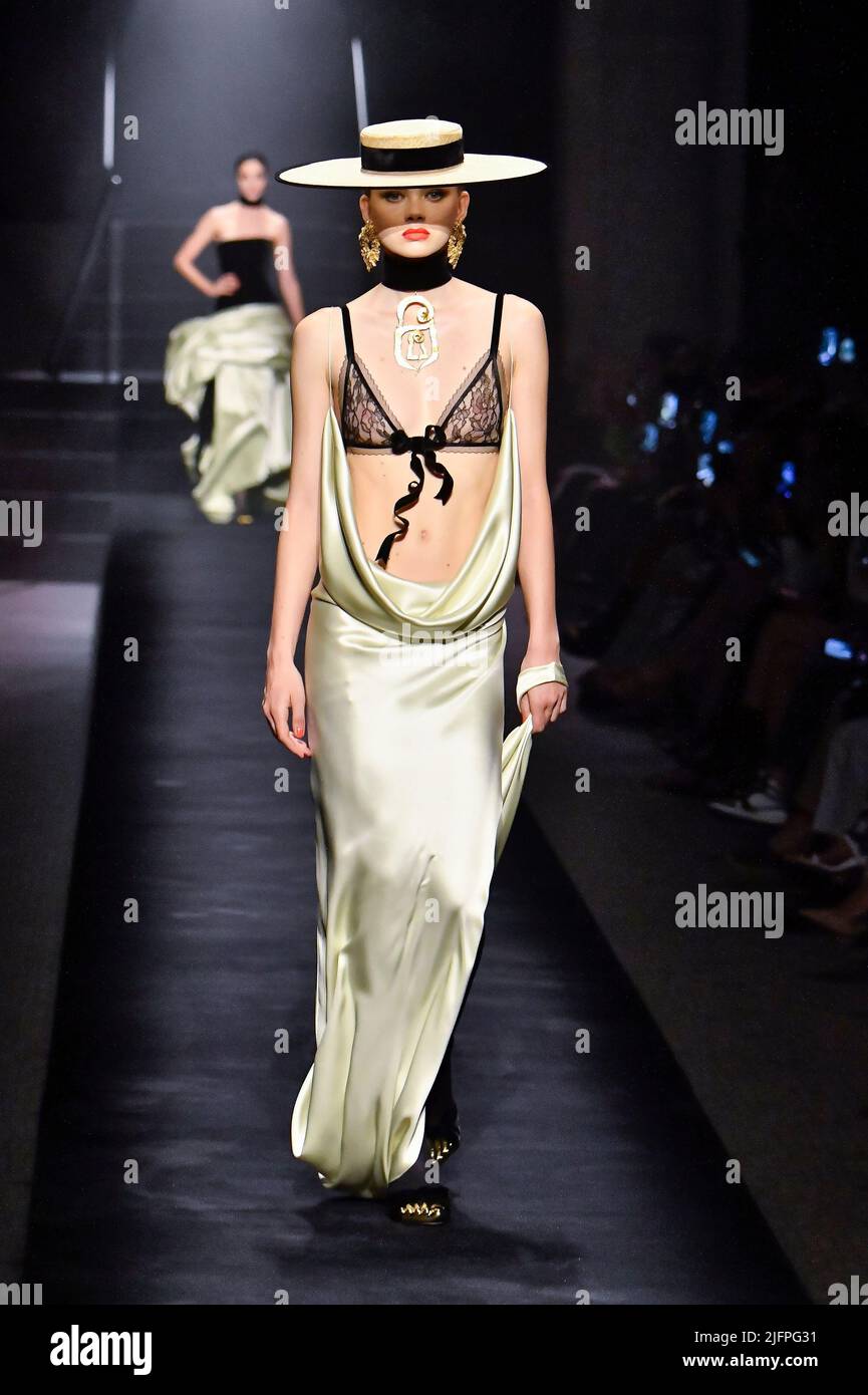 Paris, France. 04th July, 2022. A model walks on the runway at the ...