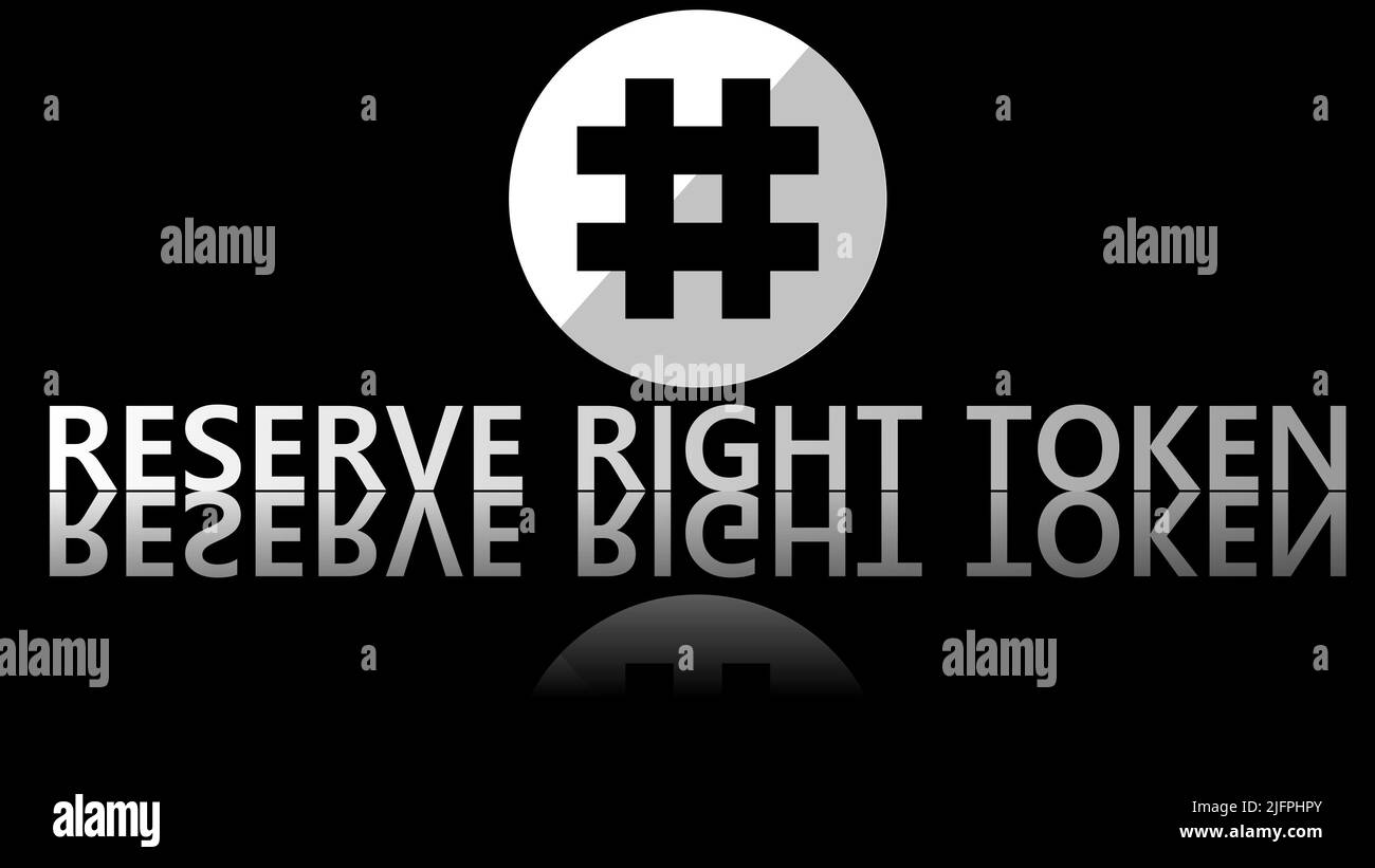 reserve right token logo on black background. reserve right token ...