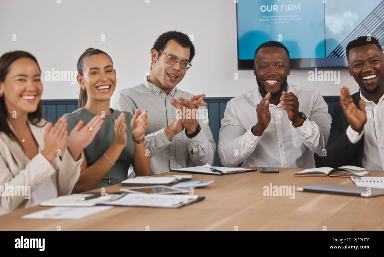 A group of young diverse and confident corporate business people ...