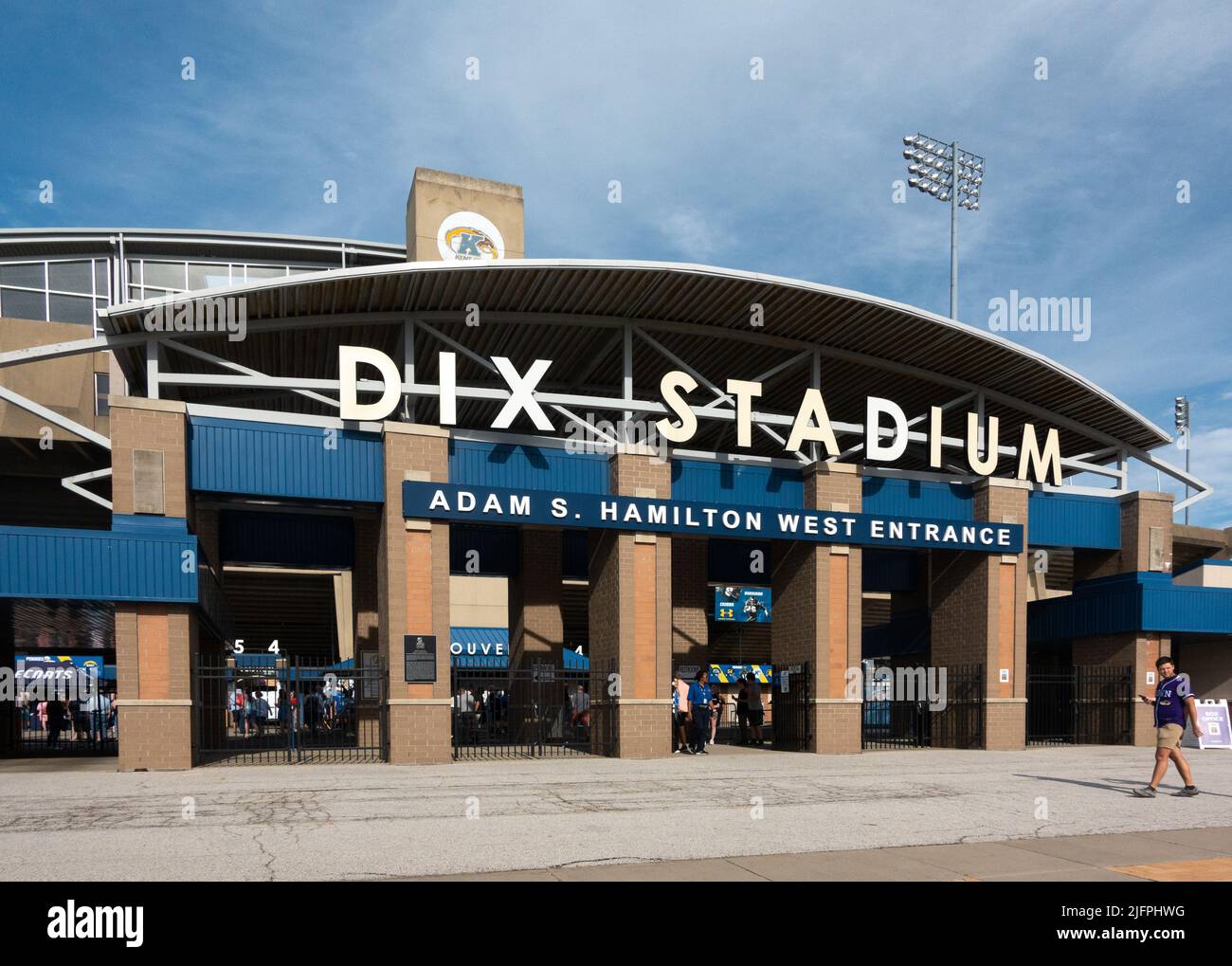 Exterior of Kent State University Dix Stadium entrance in Kent, OH, USA ...