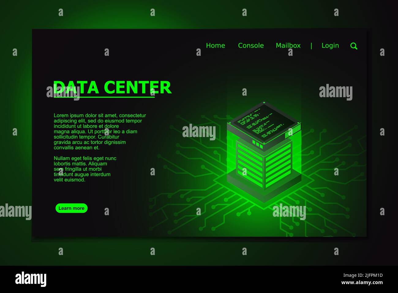 Datacenter isometric vector illustration. Computer storage or farming ...