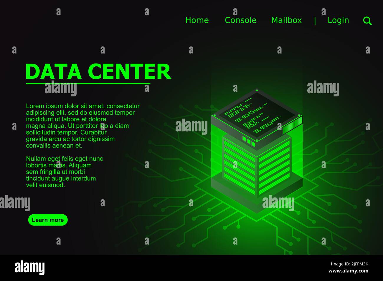 Datacenter isometric vector illustration. Computer storage or farming ...