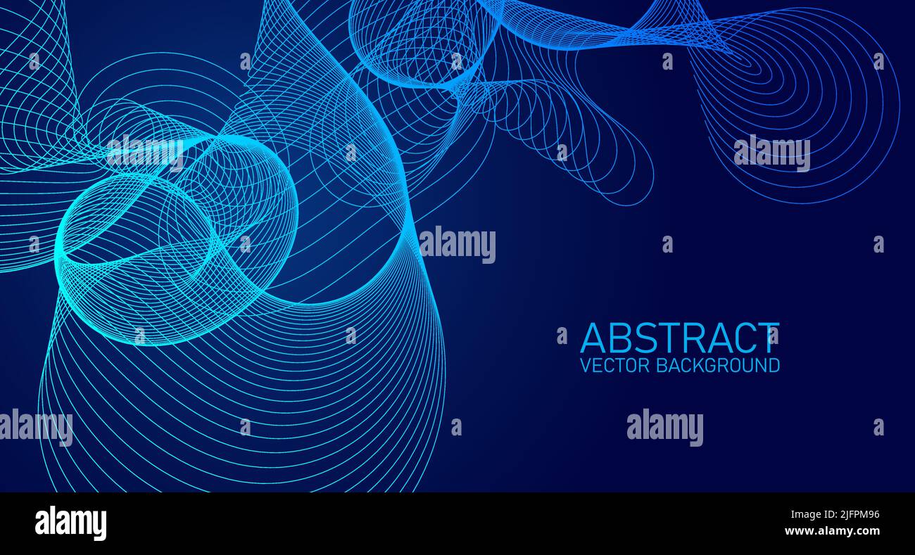 Vector Wave Lines Flowing Dynamic Colorful For Concept Of Technology Digital Science Music