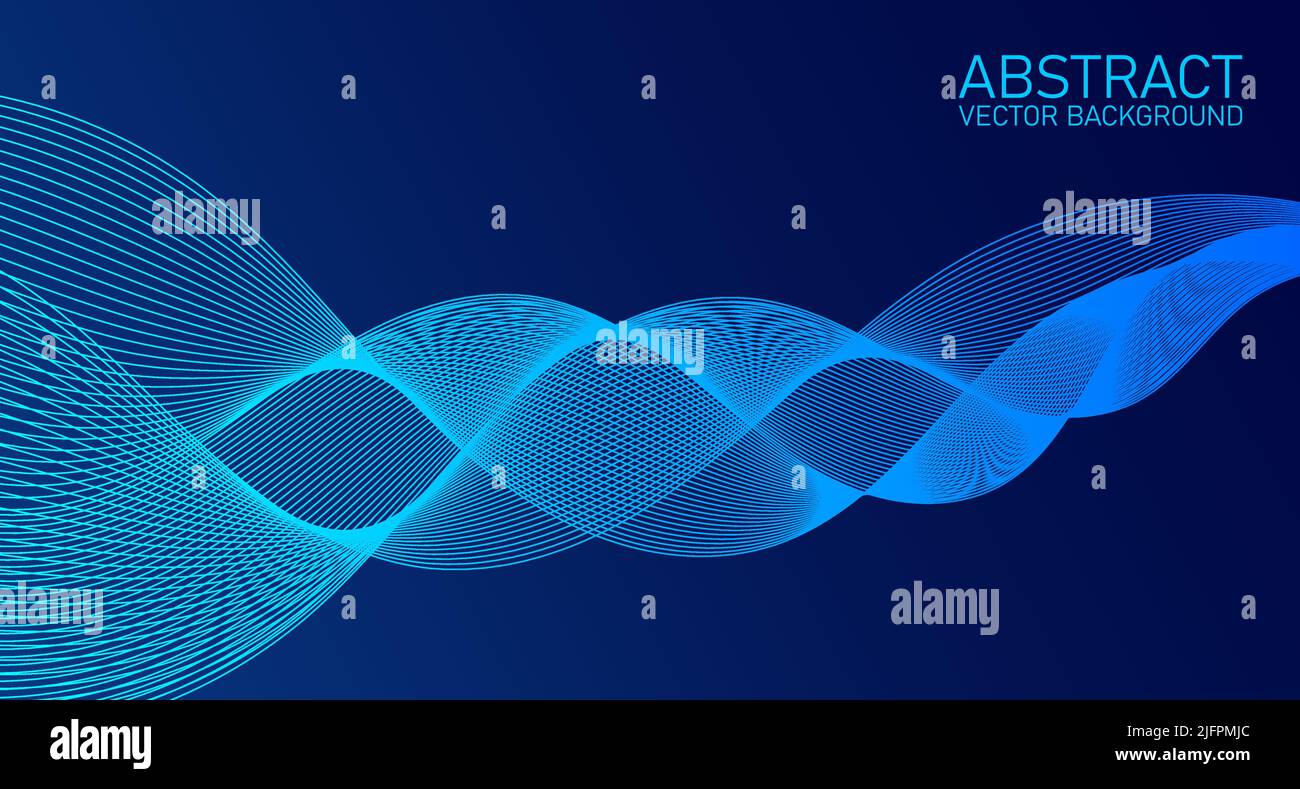 Vector Wave Lines Flowing Dynamic Colorful For Concept Of Technology Digital Science Music