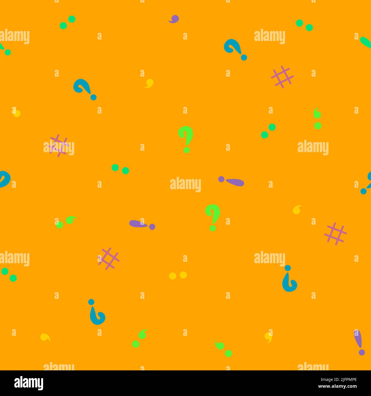 Punctuation marks seamless school pattern for kids and students for ...
