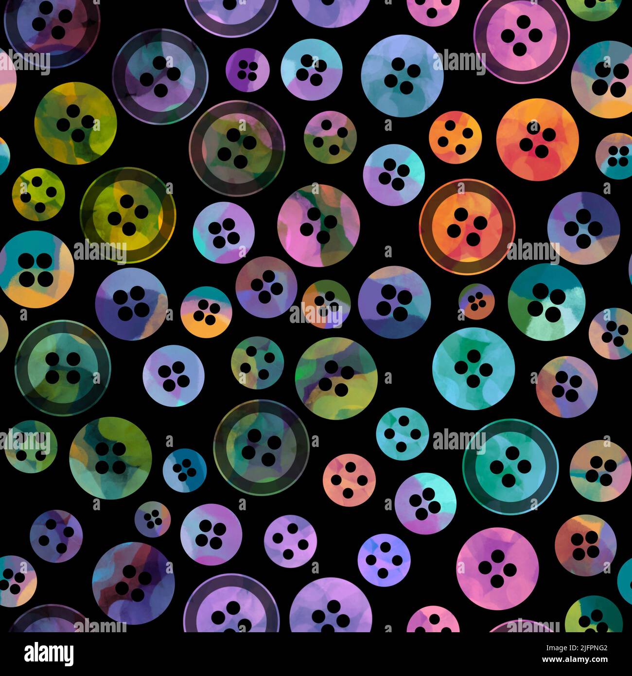 Hobbies seamless plastic buttons pattern for fabrics and wrapping paper ...