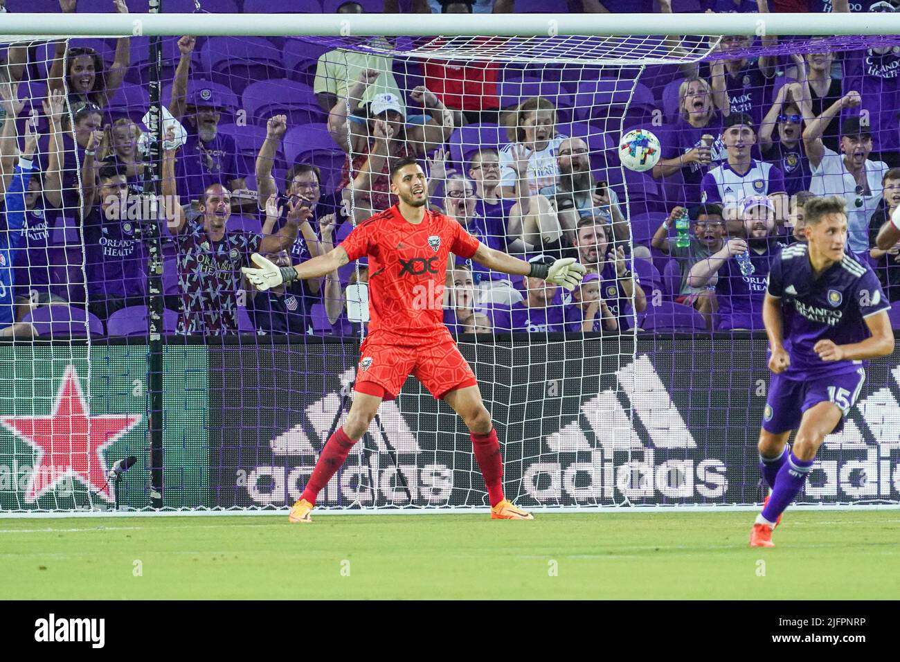 Orlando, Florida, USA, July 4, 2022, DC United goalkeeper Rafael Romo ...