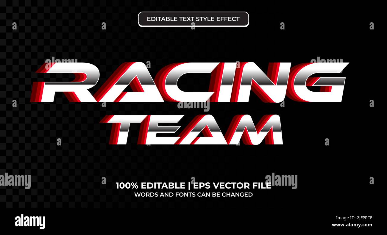 Racing style editable text effect. Speed race text effect, editable ...