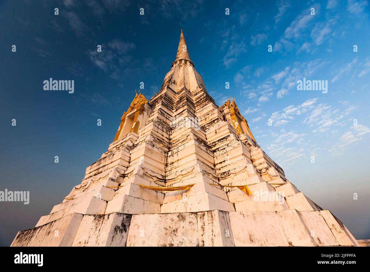 Autthaya Historical Park, Wat Phu Khao Thong, Chedi (stupa), morning ...