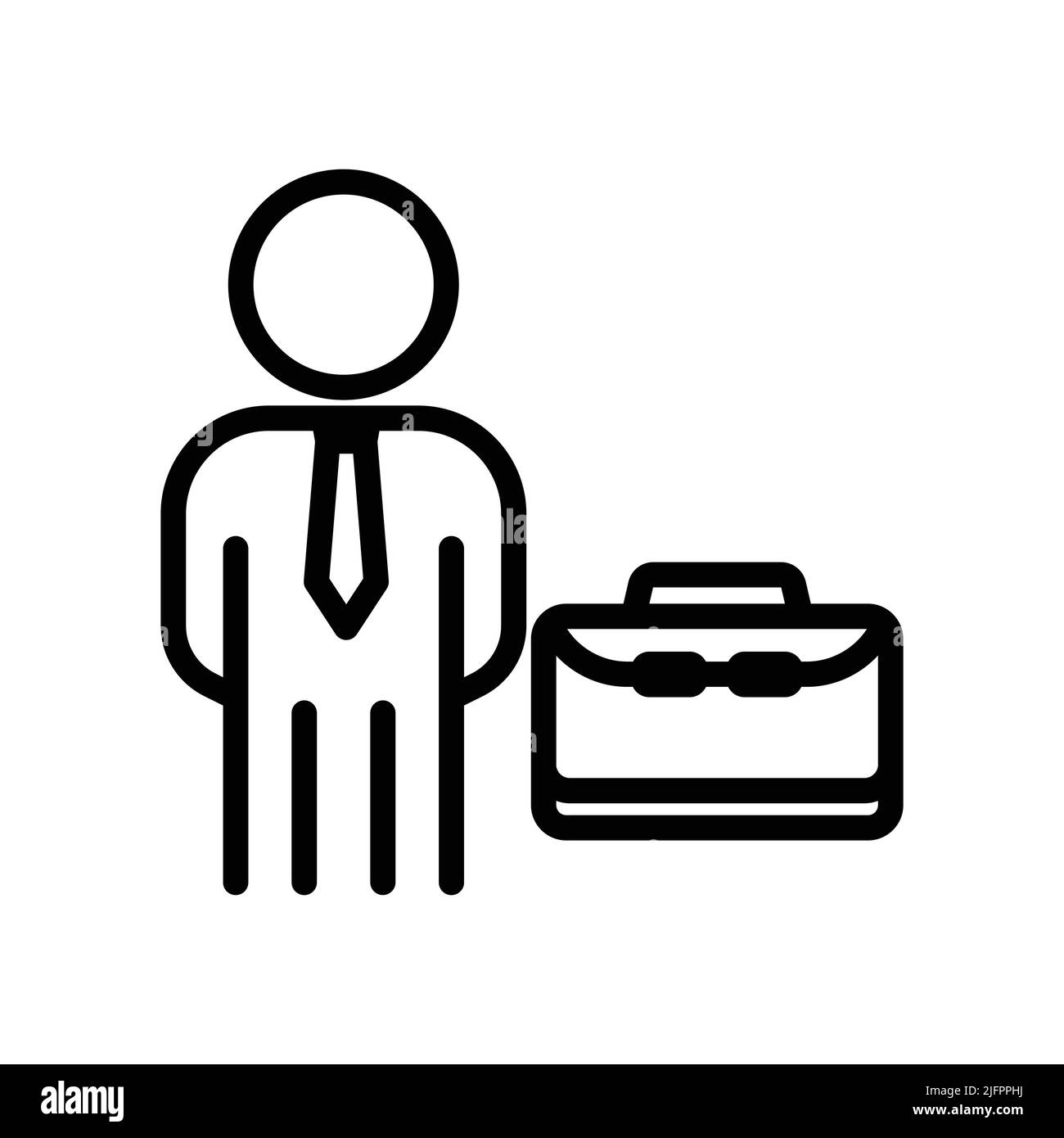 People icon with business bag, businessman. Suitable for entrepreneur ...