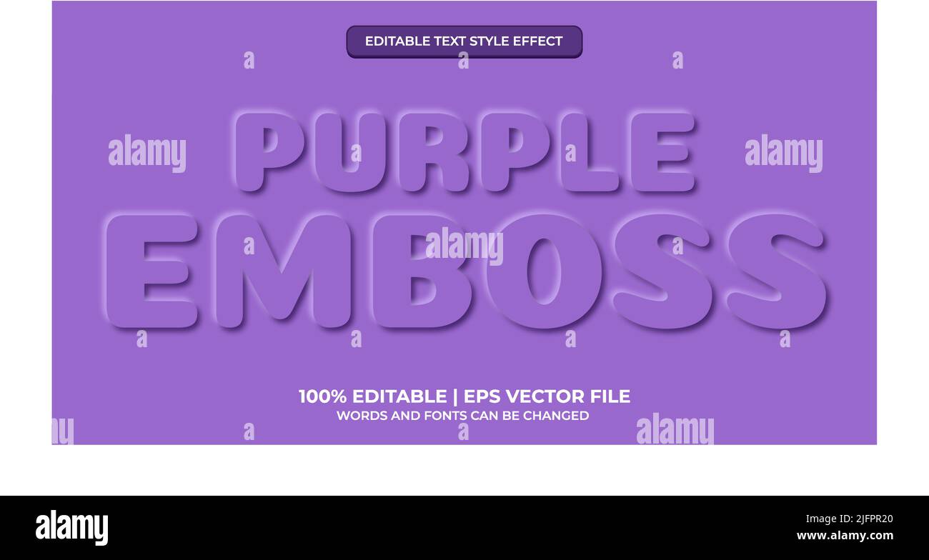 Neomorphic text effect. Neomorphisme emboss 3d simple purple modern ...